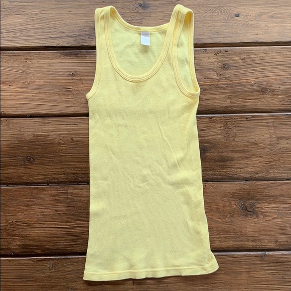 J. Crew | Tops | J Crew Yellow Ribbed Tank | Poshmark